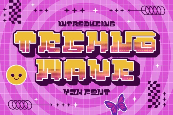 Techno Wave Font - Free Font