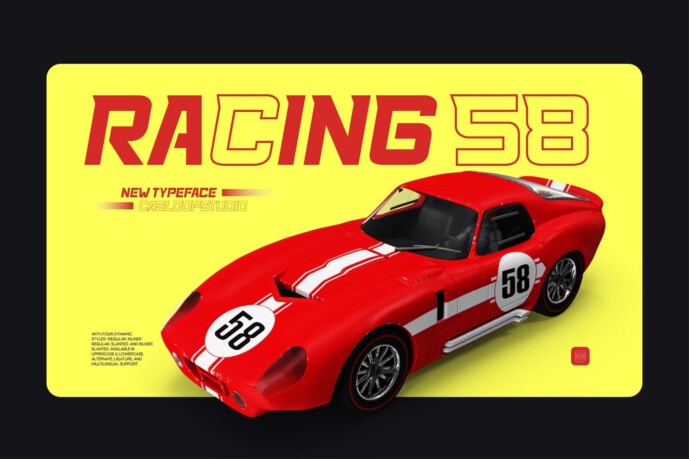 Racing 58 Font - Free Font