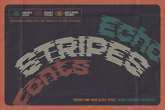 Echo Stripes Font - Free Font