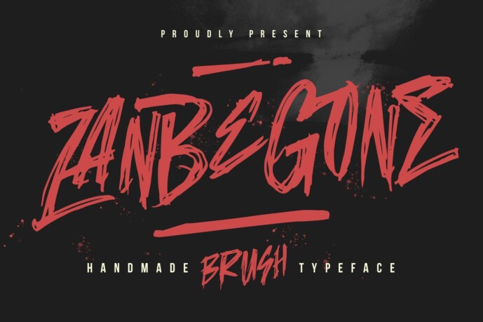 Zanbe Gone Font - Free Font