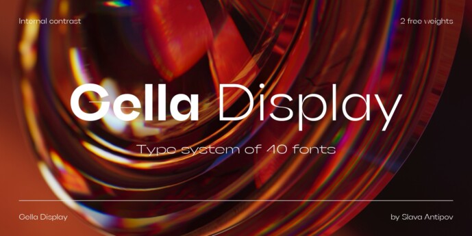 Gella Display Font Family - Free Font