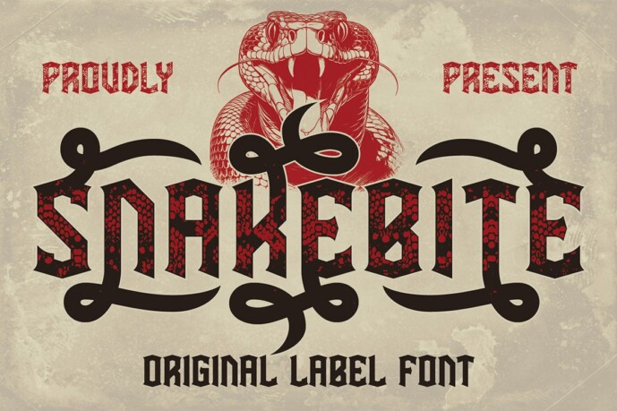 Snakebite Blackletter Label Font - Free Font