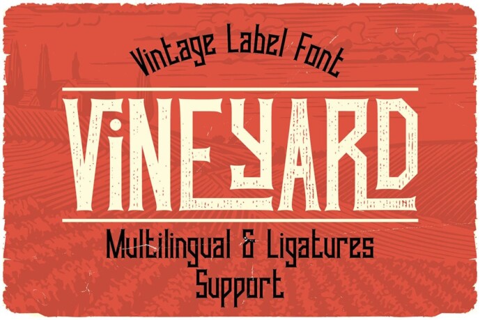Vineyard Vintage Label Font - Free Font