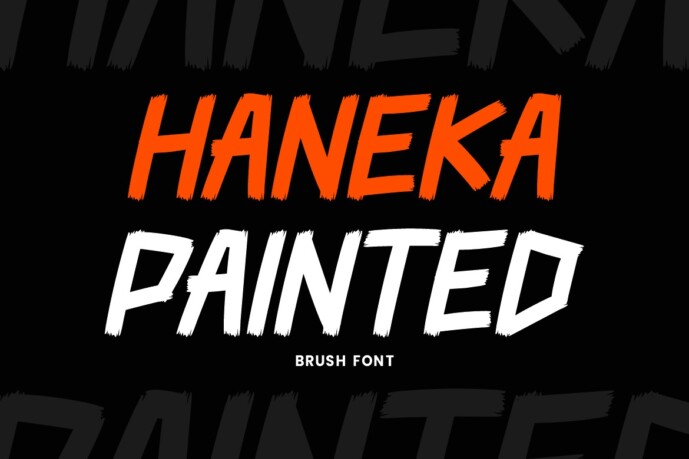 Haneka Painted Font - Free Font