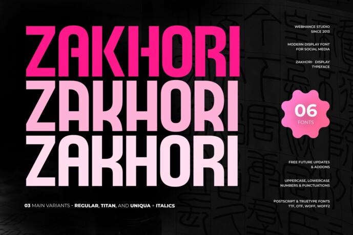 Zakhori Font - Free Font