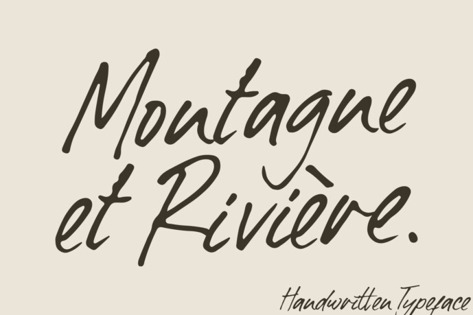 Montagne et Rivière Font - Free Font