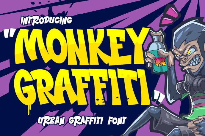 Monkey Graffiti Font - Free Font