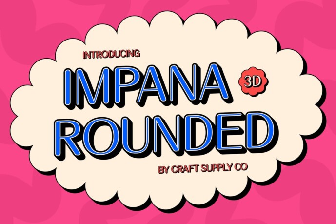 Impana Rounded 3D Font - Free Font