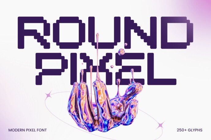 Round Pixel Font - Free Font