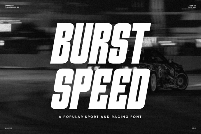 Burst Speed Font - Free Font