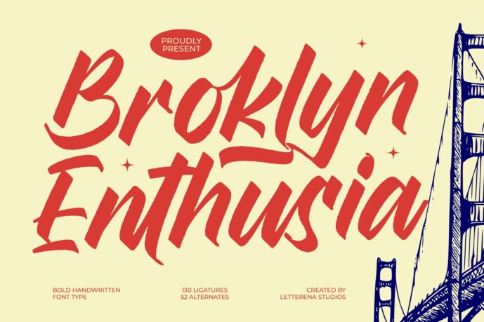 Broklyn Enthusia Font - Free Font
