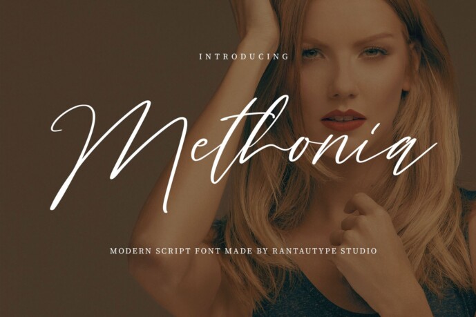 Methonia Modern Script Font - Free Font