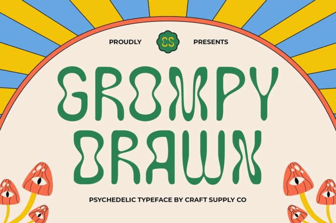 Grompy Drawn Font - Free Font