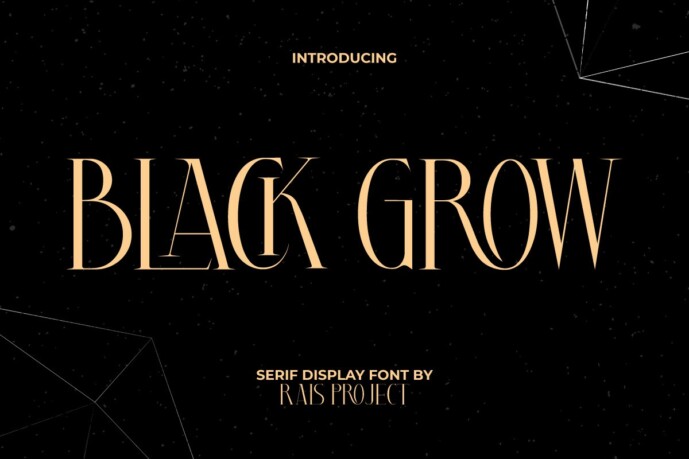 Black Grow Font - Free Font