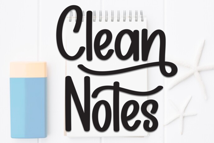 Clean Notes Font - Free Font