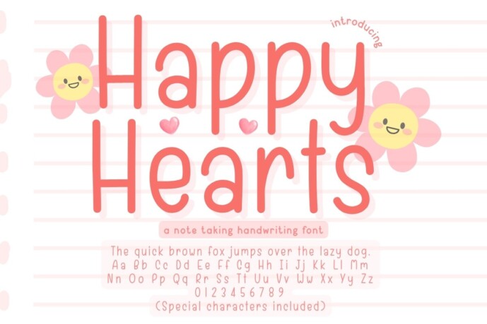 Happy Hearts Font - Free Font