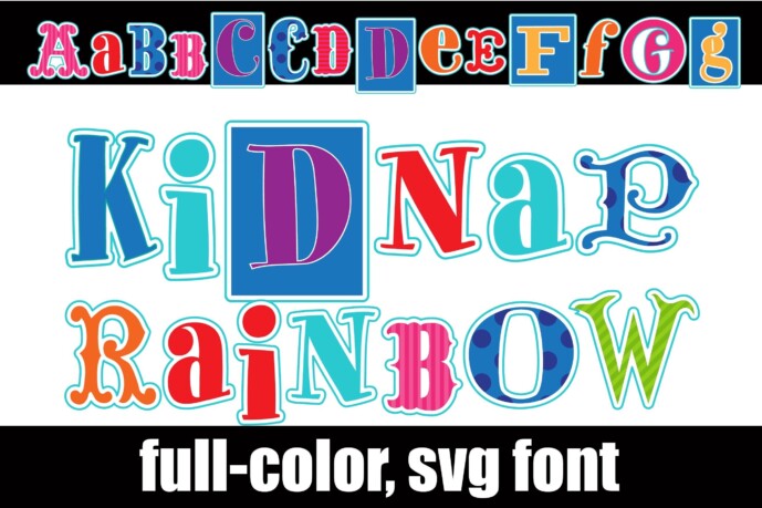 Kidnap Rainbow Font - Free Font