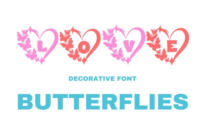 Love Butterflies Font - Free Font