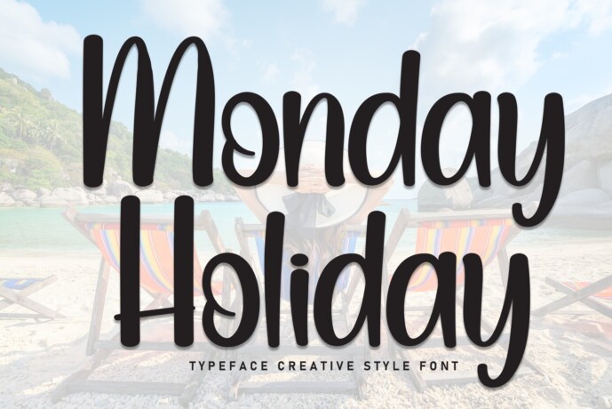Monday Holiday Font - Free Font