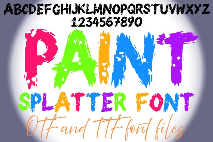 Paint Splatters Font - Free Font