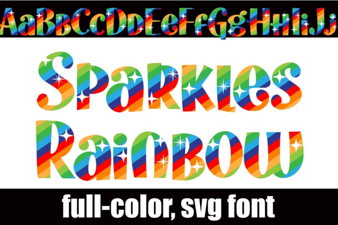 Sparkles Rainbow Font - Free Font