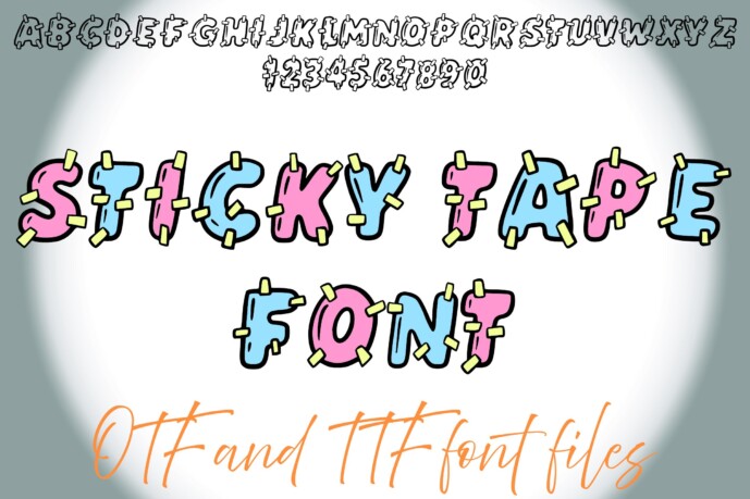 Sticky Tape Font - Free Font