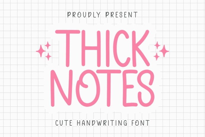 Thick Notes Font - Free Font