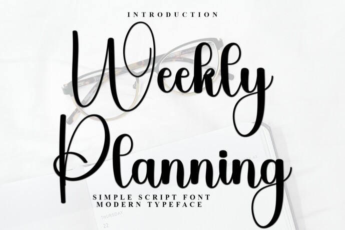 Weekly Planning Font - Free Font