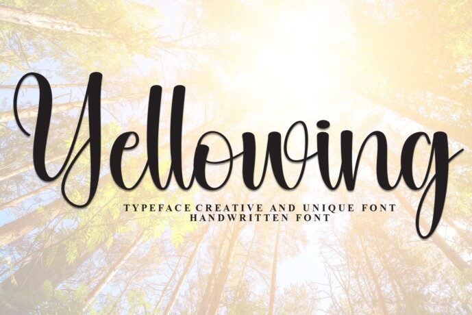 Yellowing Font - Free Font