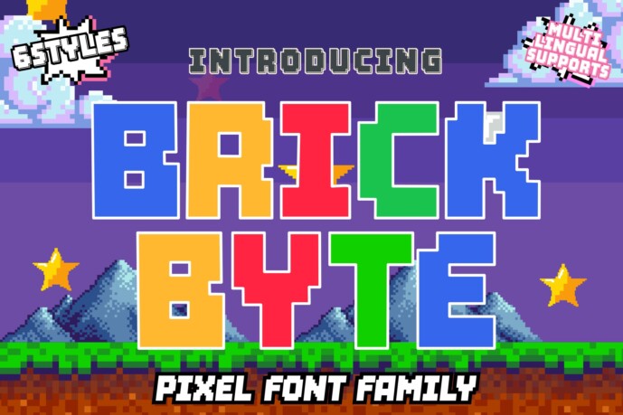 Brick Byte Font - Free Font