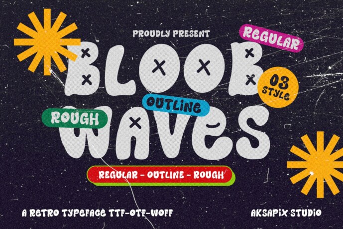 Bloob Waves Font - Free Font