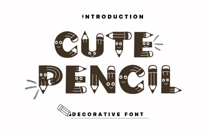 Cute Pencil Font - Free Font