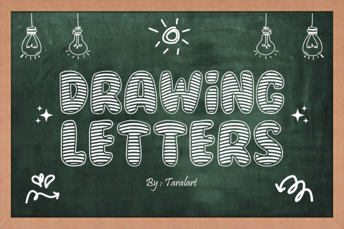 Drawing Letters Font - Free Font