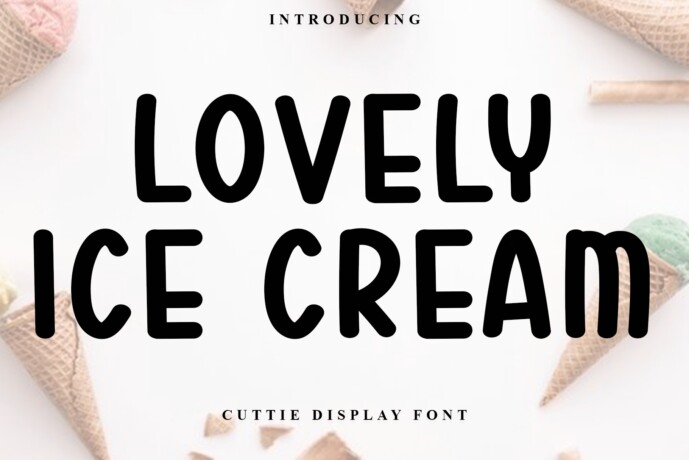 Lovely Ice Cream Font - Free Font