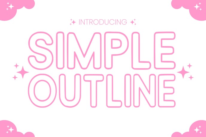 Simple Outline Font - Free Font