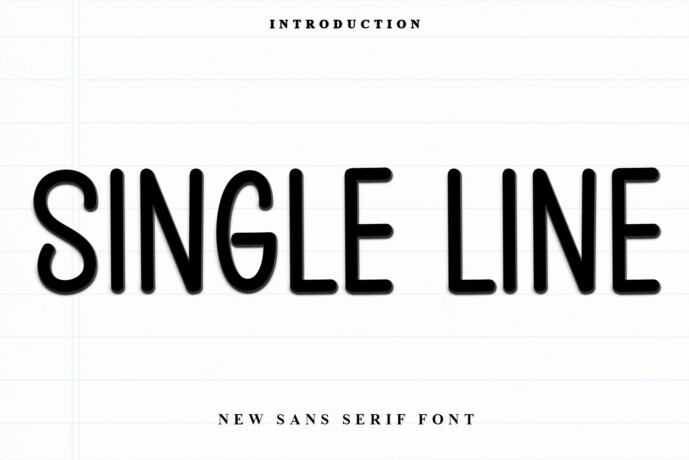 Single Line Font - Free Font