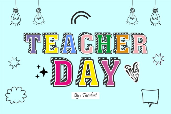 Teacher Day Font - Free Font