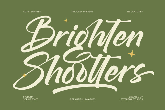 Brighten Shootters Font - Free Font