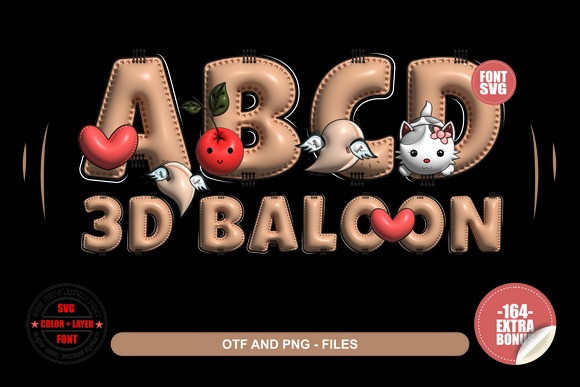 3d Baloon Font - Free Font