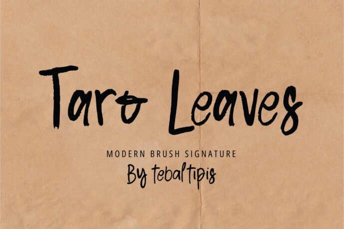 Taro Leaves Font - Free Font
