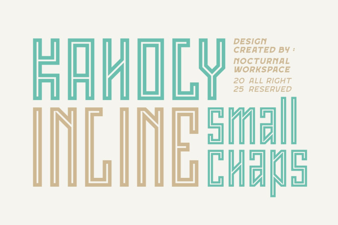 The Kaholy Inline Condensed Font - Free Font