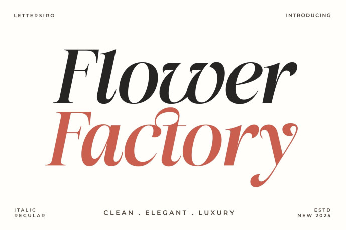Flower Factory Font - Free Font