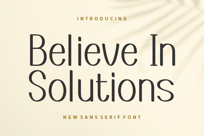 Believe in Solutions Font - Free Font