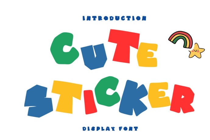 Cute Sticker Font - Free Font