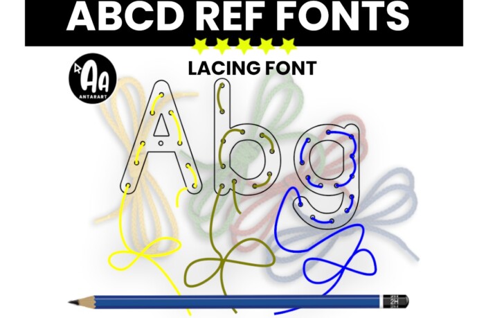 Lacing Alphabet Font - Free Font