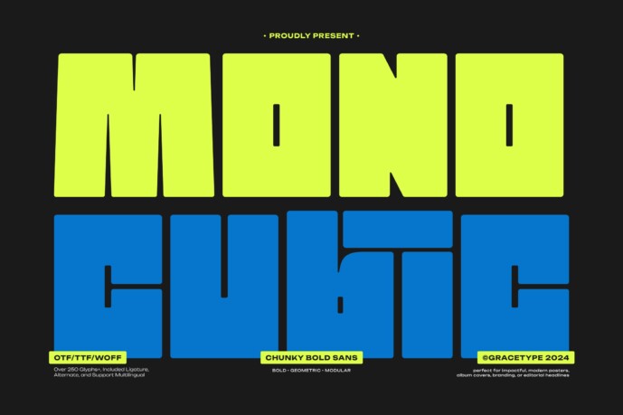 Mono Cubic Font - Free Font