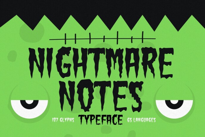 Nightmare Notes Font - Free Font