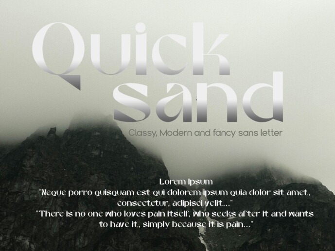 Quick Sand Font Font - Free Font