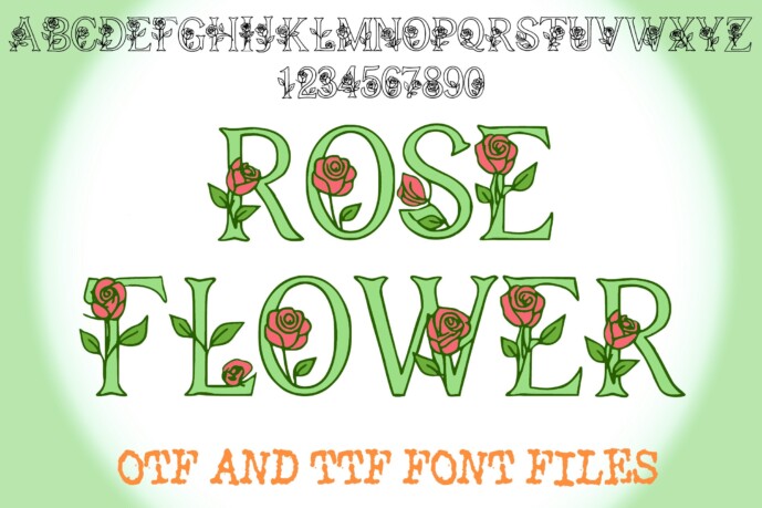 Rose Flower Font - Free Font