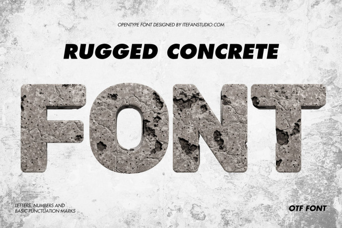 Rugged Concrete Font - Free Font